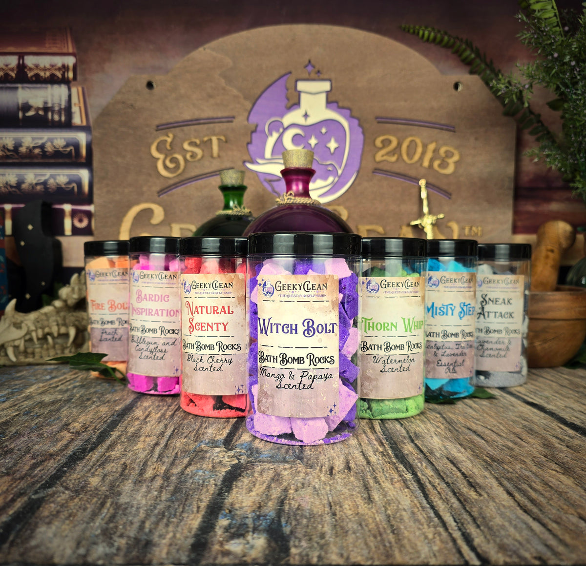 Prismatic Bath Rocks Collection | 7 Set Bath Bomb Rocks– GeekyClean LTD